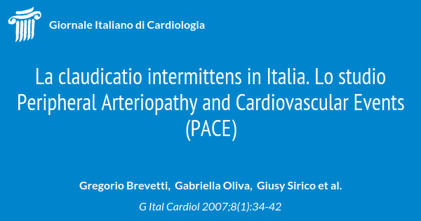La claudicatio intermittens in Italia. Lo studio Peripheral ...