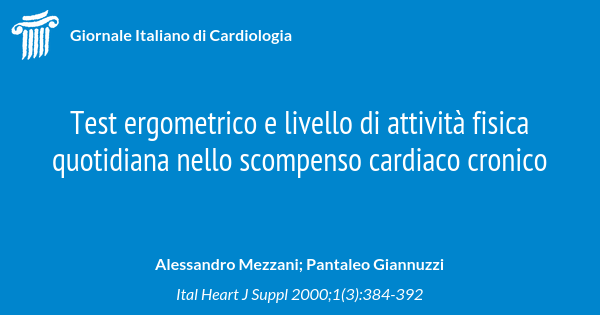Test ergometrico e livello di attività fisica quotidiana nello ...