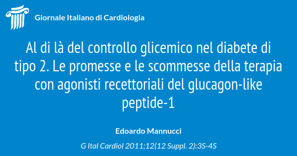 Al di là del controllo glicemico nel diabete di tipo 2. Le promesse e le scommesse della terapia ...
